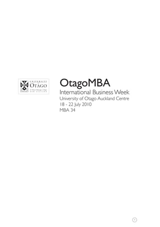 International Business Week 2010 Programme | PDF