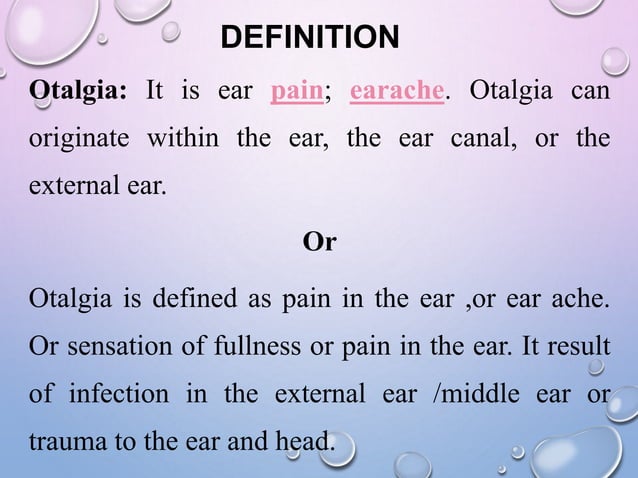 otalgia.pptx ear disorder of bsc nursing | PPTX | Ear, Nose and Throat ...
