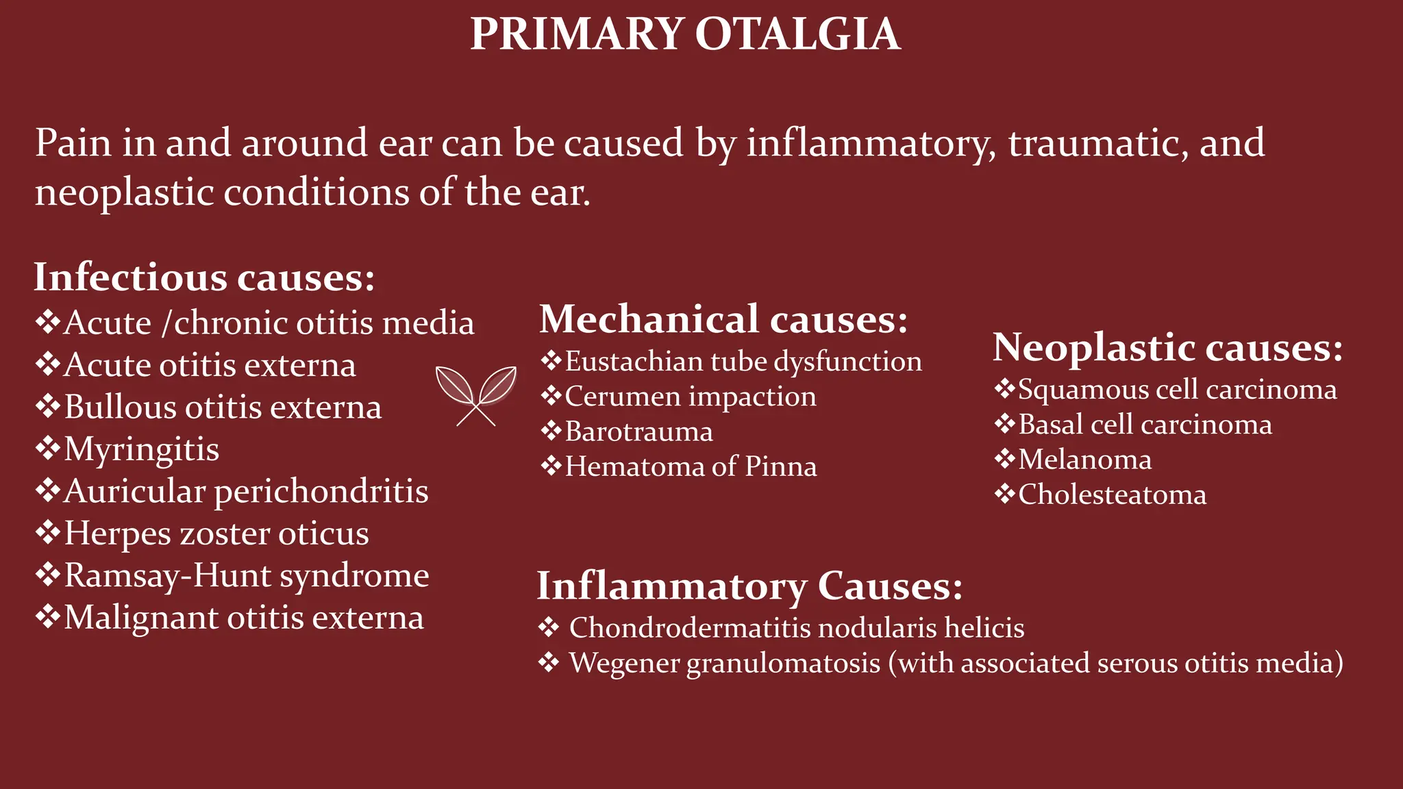 OTALGIA (कर्णशूल) ENT PPT- पीयूष रॉयल.pptx