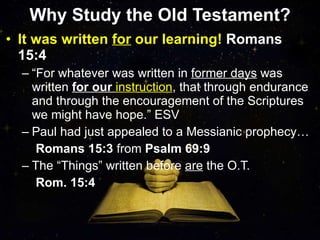 The Old Testament and the Christian | PPT | Christianity | Religion ...