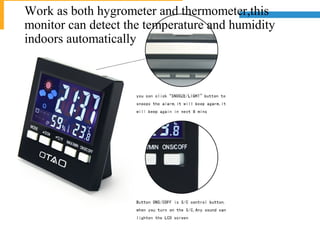 Otao color digital lcd screen multifunctional temperature guage ...