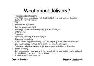 OTA The Art of the Pitch Workshop handout | PDF