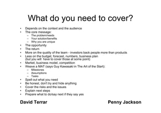 OTA The Art of the Pitch Workshop handout | PDF | Business | Business ...