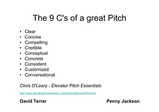 OTA The Art of the Pitch Workshop handout | PDF | Business | Business ...