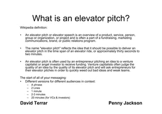 OTA The Art of the Pitch Workshop handout | PDF