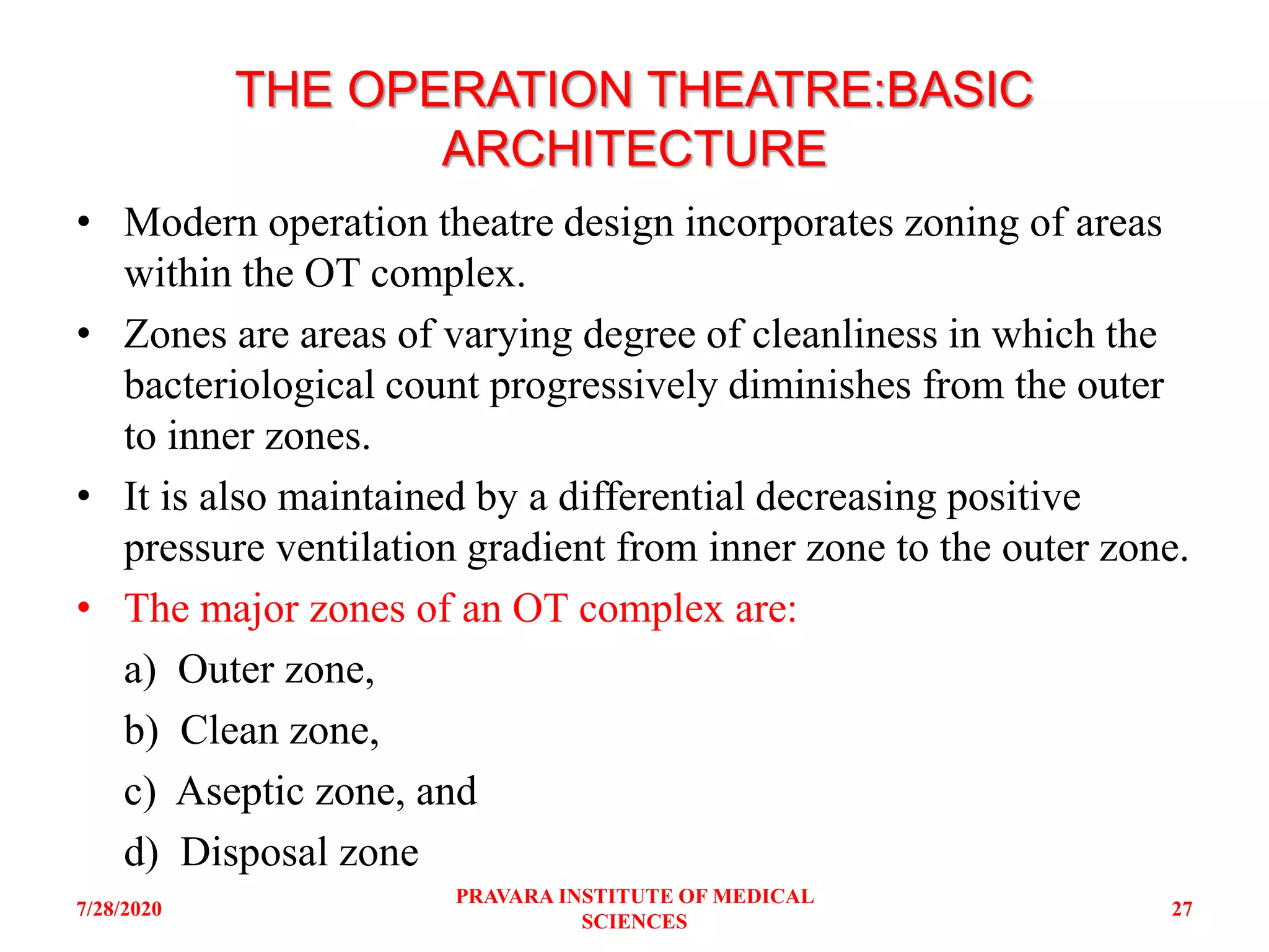 OPERATION THEATRE ASEPSIS AND STERILIZATION | PPTX