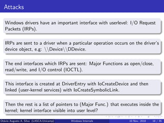 Windows Internals: fuzzing, hijacking and weaponizing kernel objects | PPT
