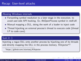 Windows Internals: fuzzing, hijacking and weaponizing kernel objects | PPT