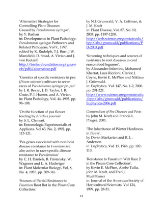 Organic Pea Seed Production Practices ~ Cornell University | PDF