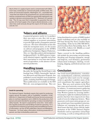 Seed Production and Variety Development | PDF