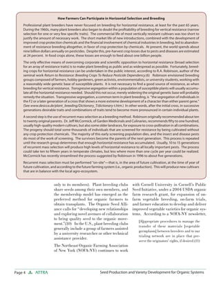 Seed Production and Variety Development | PDF