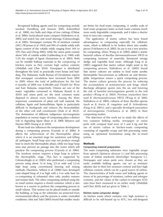 Bulking Agents in Kitchen-Waste Composting | PDF