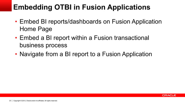 Otbi overview ow13 | PPTX | Databases | Computer Software and Applications