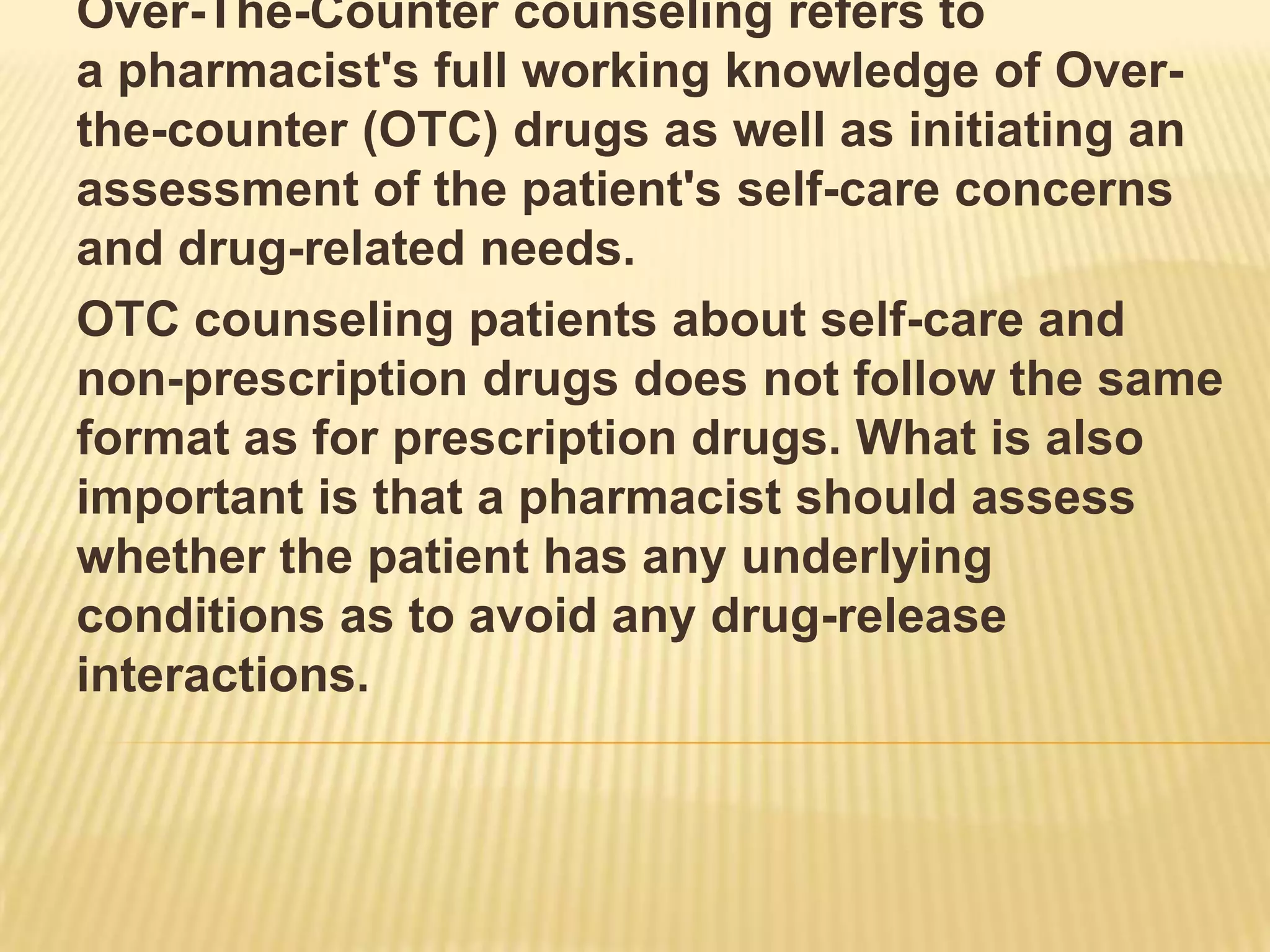 Over the Counter Drugs (OTC DRUGS) | PPTX