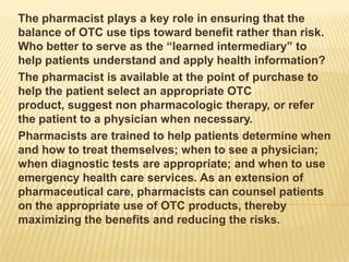 Over the Counter Drugs (OTC DRUGS) | PPTX