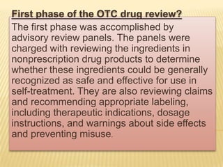 Over the Counter Drugs (OTC DRUGS) | PPTX