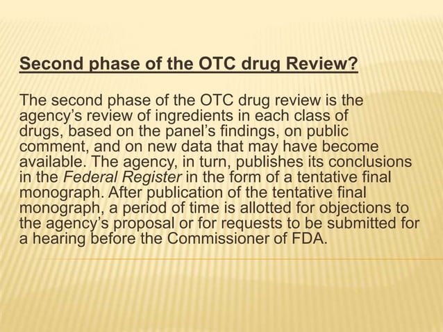 Over the Counter Drugs (OTC DRUGS) | PPTX | Pharmaceutical Industry ...