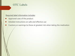 over the counter drugs | PPTX