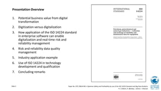 Optimize Safety and Profitability by Use of the ISO 14224 Standard and ...
