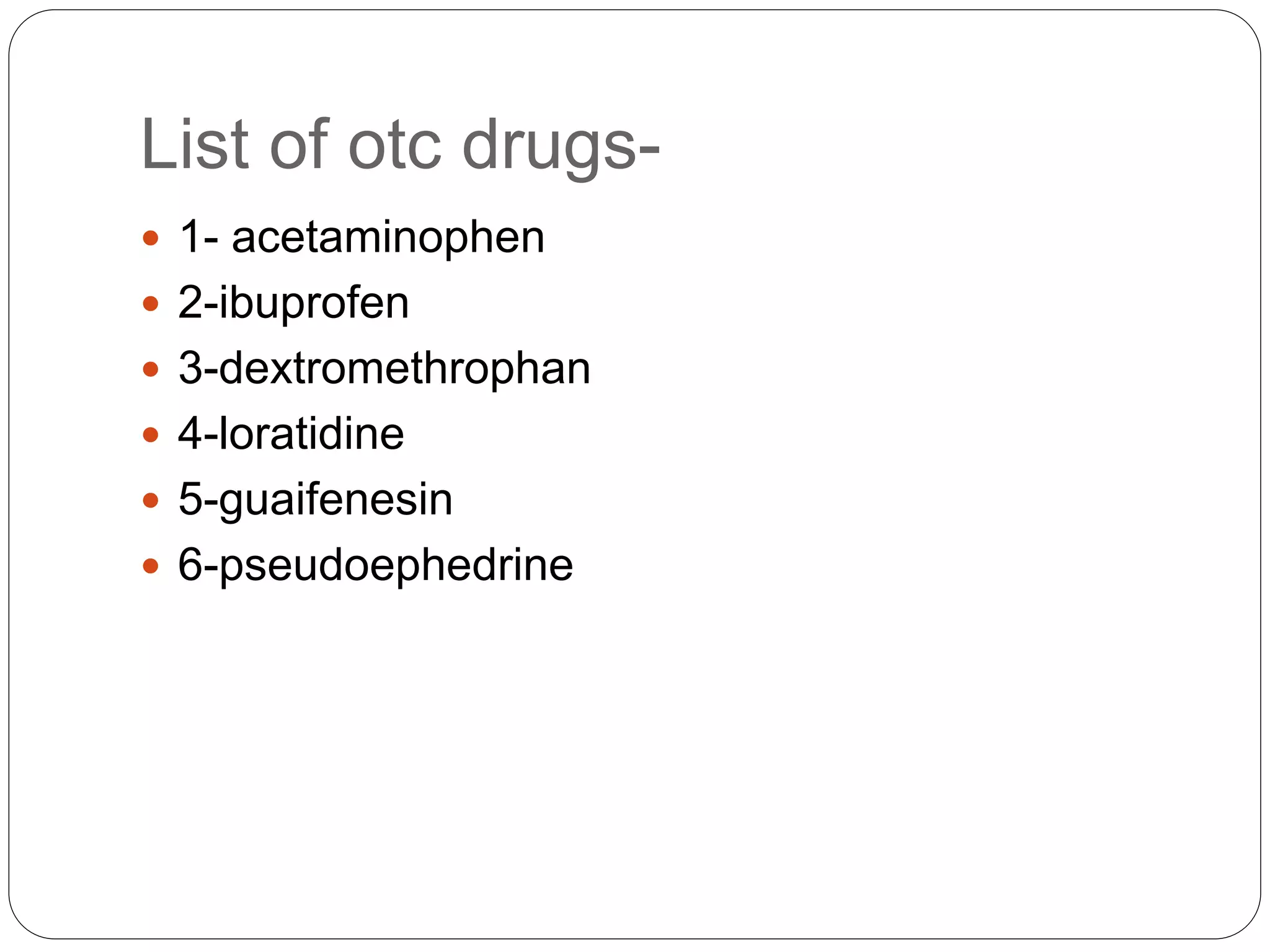 OTC MEDICATIONS | PPT