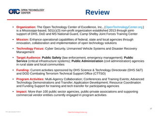 Open Technology Center - 2016 Operational Overview | PDF