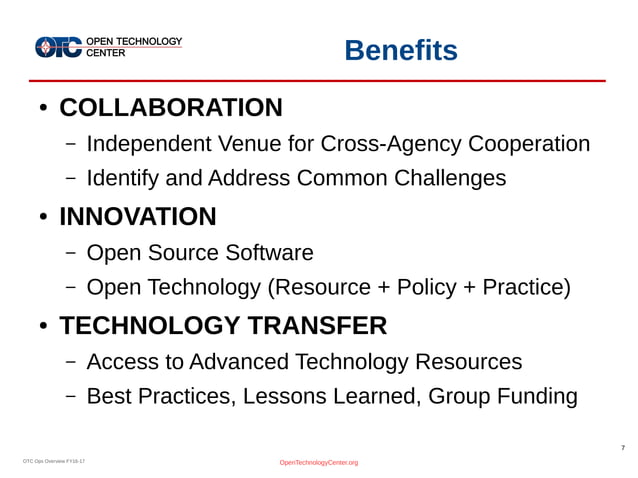Open Technology Center - 2016 Operational Overview | PPT