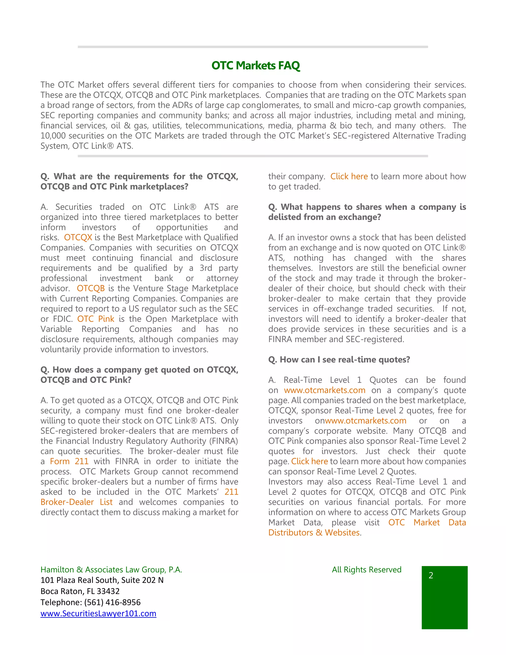 OTC Markets O A | PDF