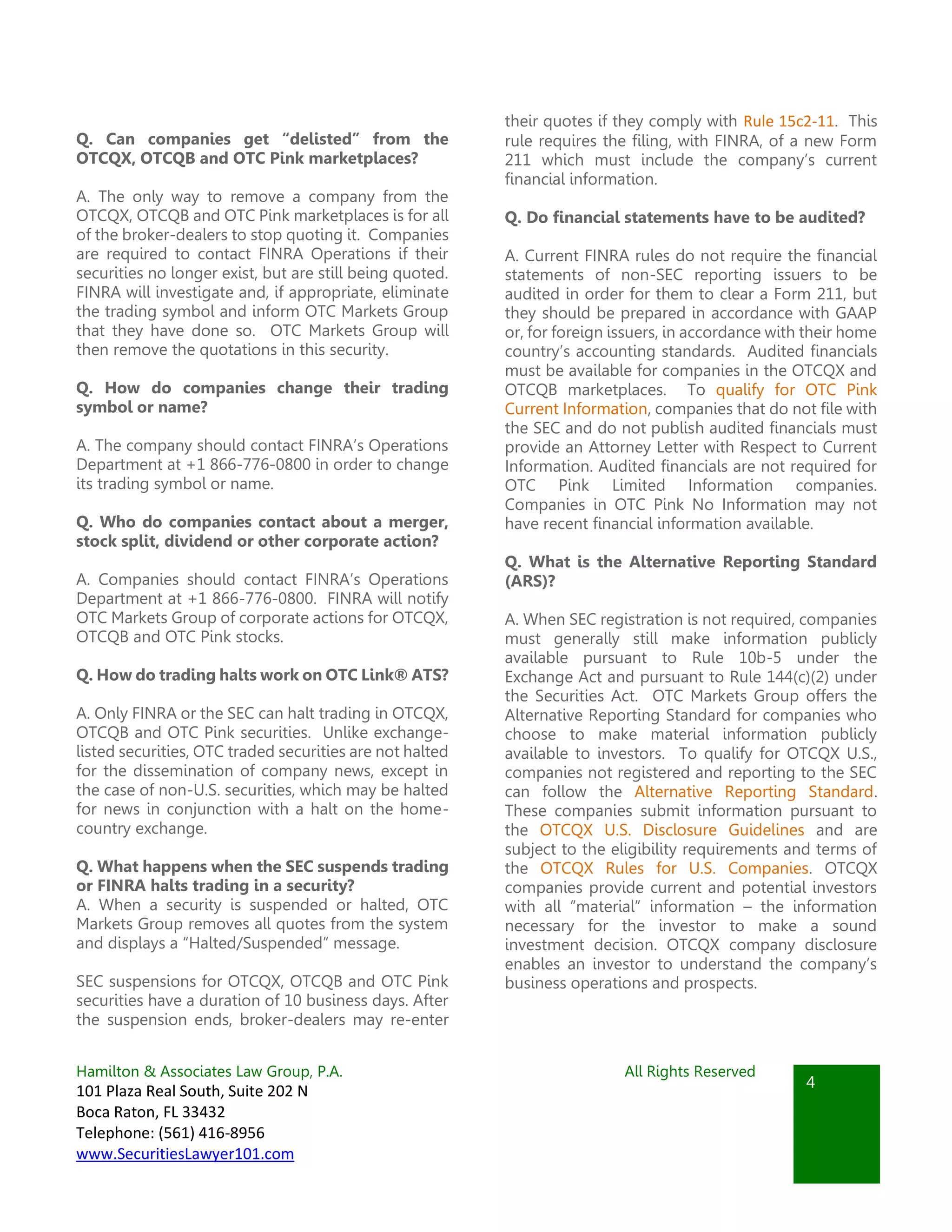 OTC Markets O A | PDF