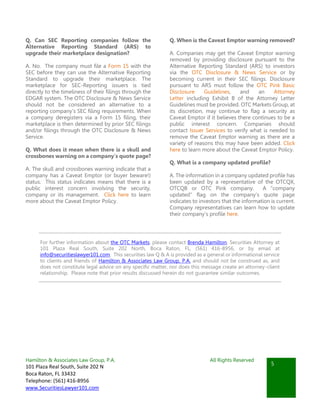 OTC Markets O A | PDF | Stocks and Bonds | Personal Investing