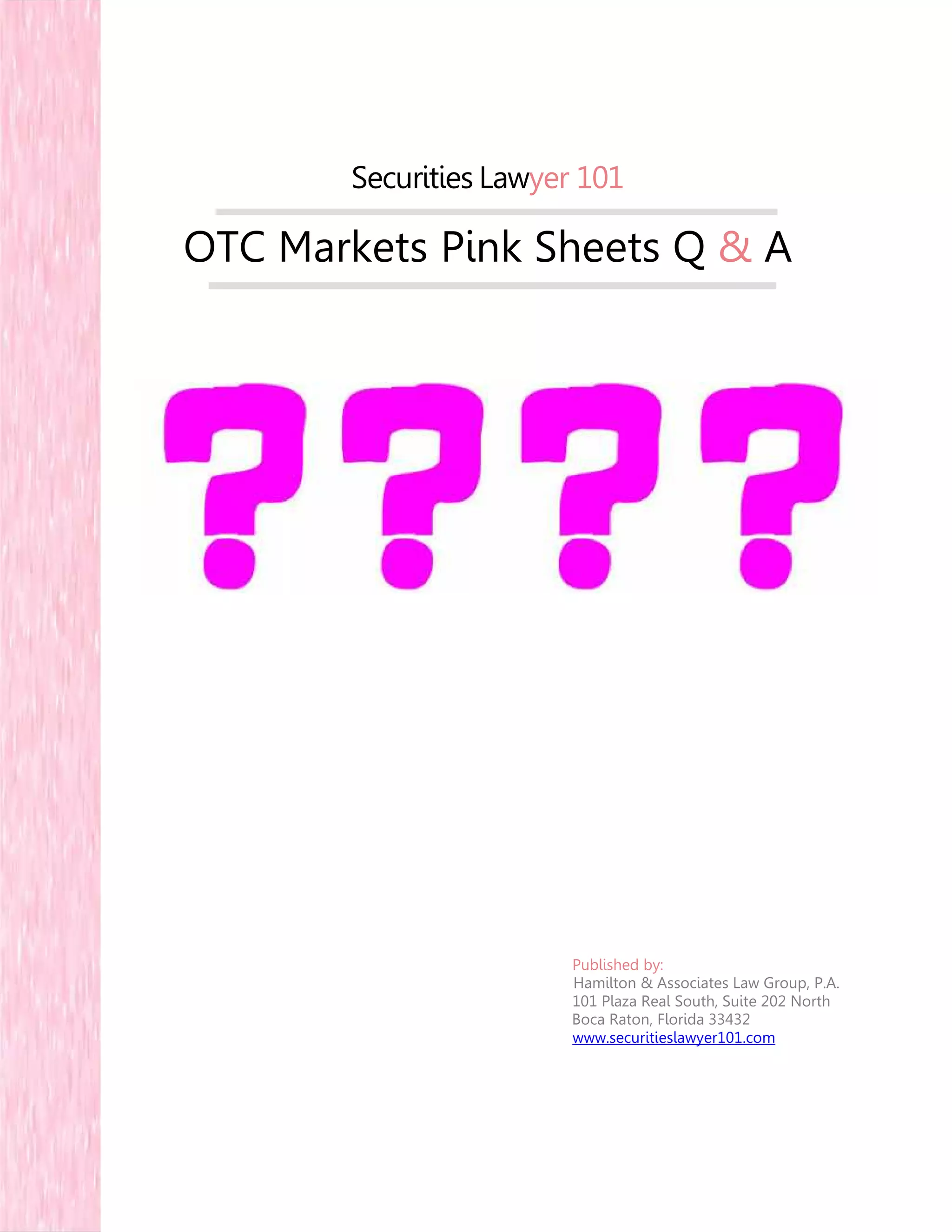OTC Pink Q & A | PDF