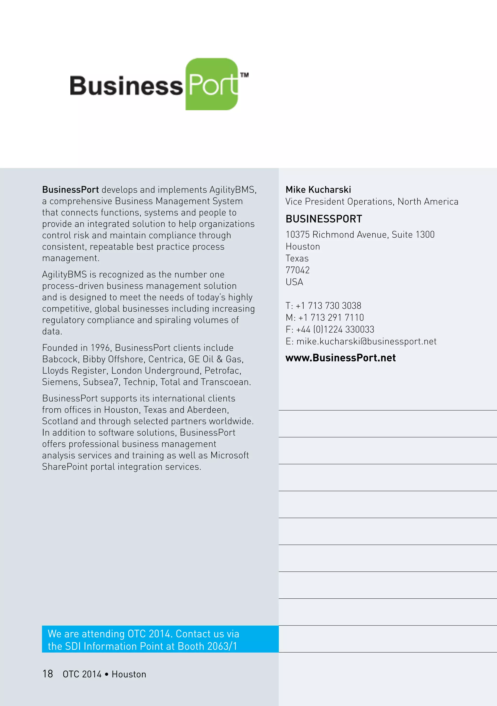 Scotland Pavilion at OTC 2014 - Come and meet us! | PDF