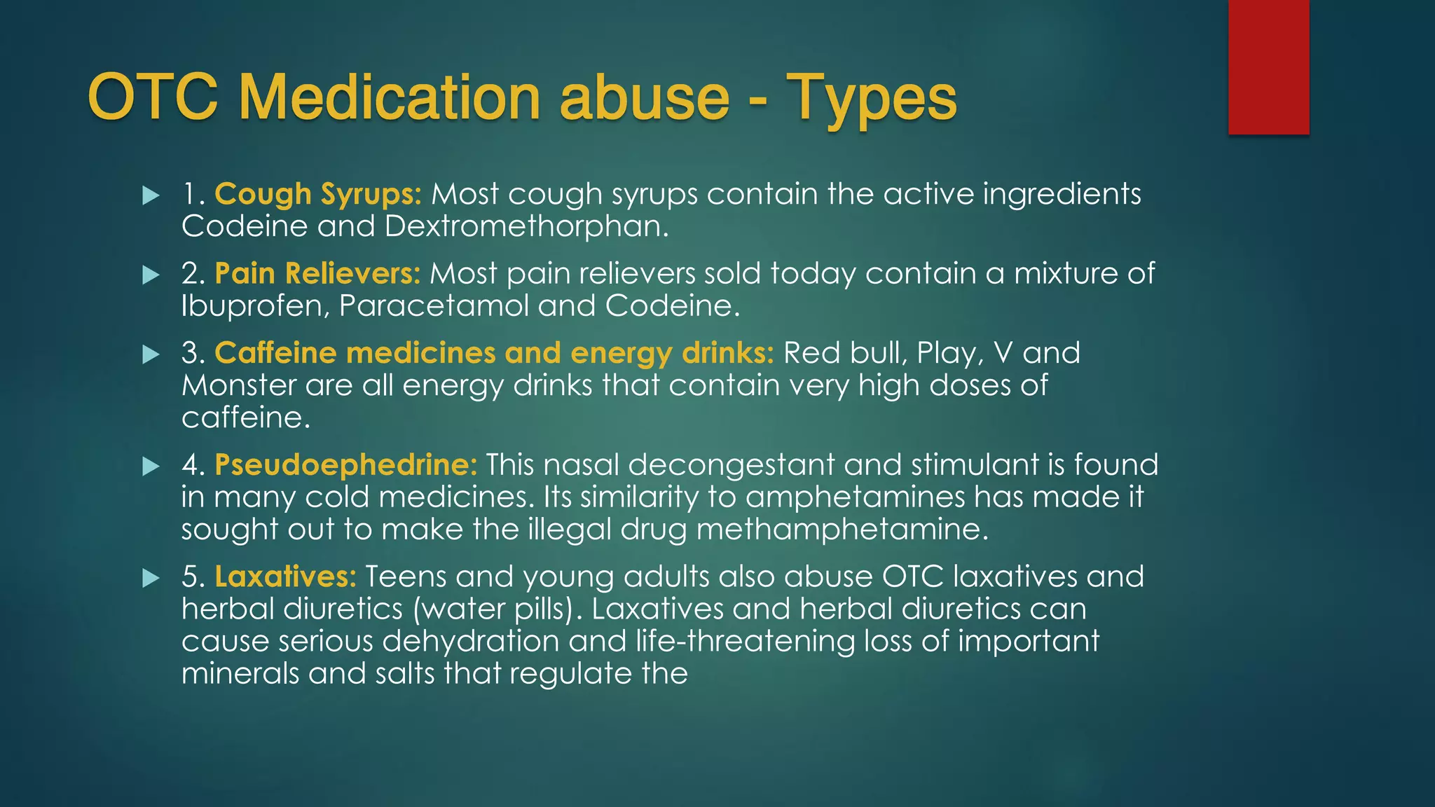 OTC Abuse - Information Classroom Presentation | PPT