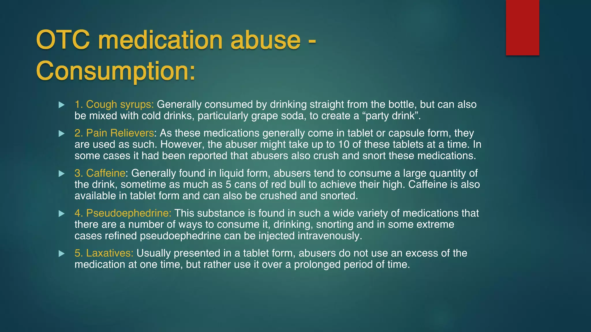 OTC Abuse - Information Classroom Presentation | PPT