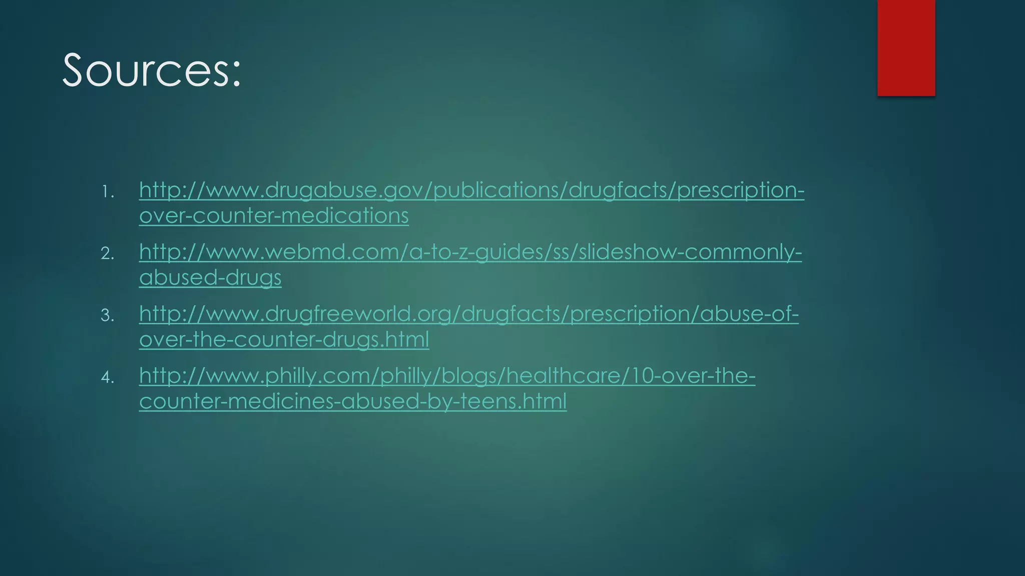 OTC Abuse - Information Classroom Presentation | PPT