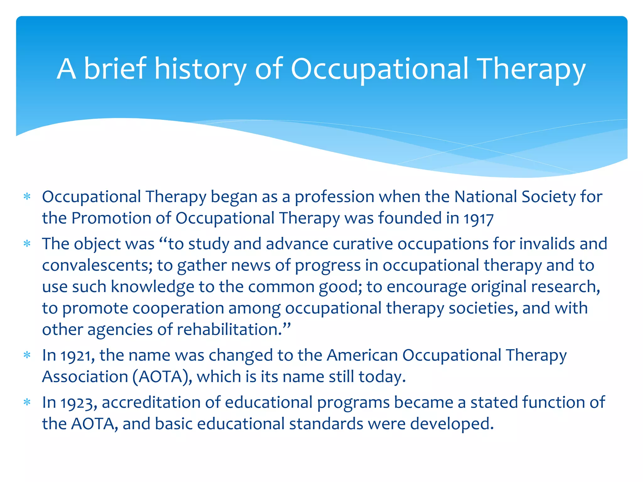 Occupational Therapy | PPT