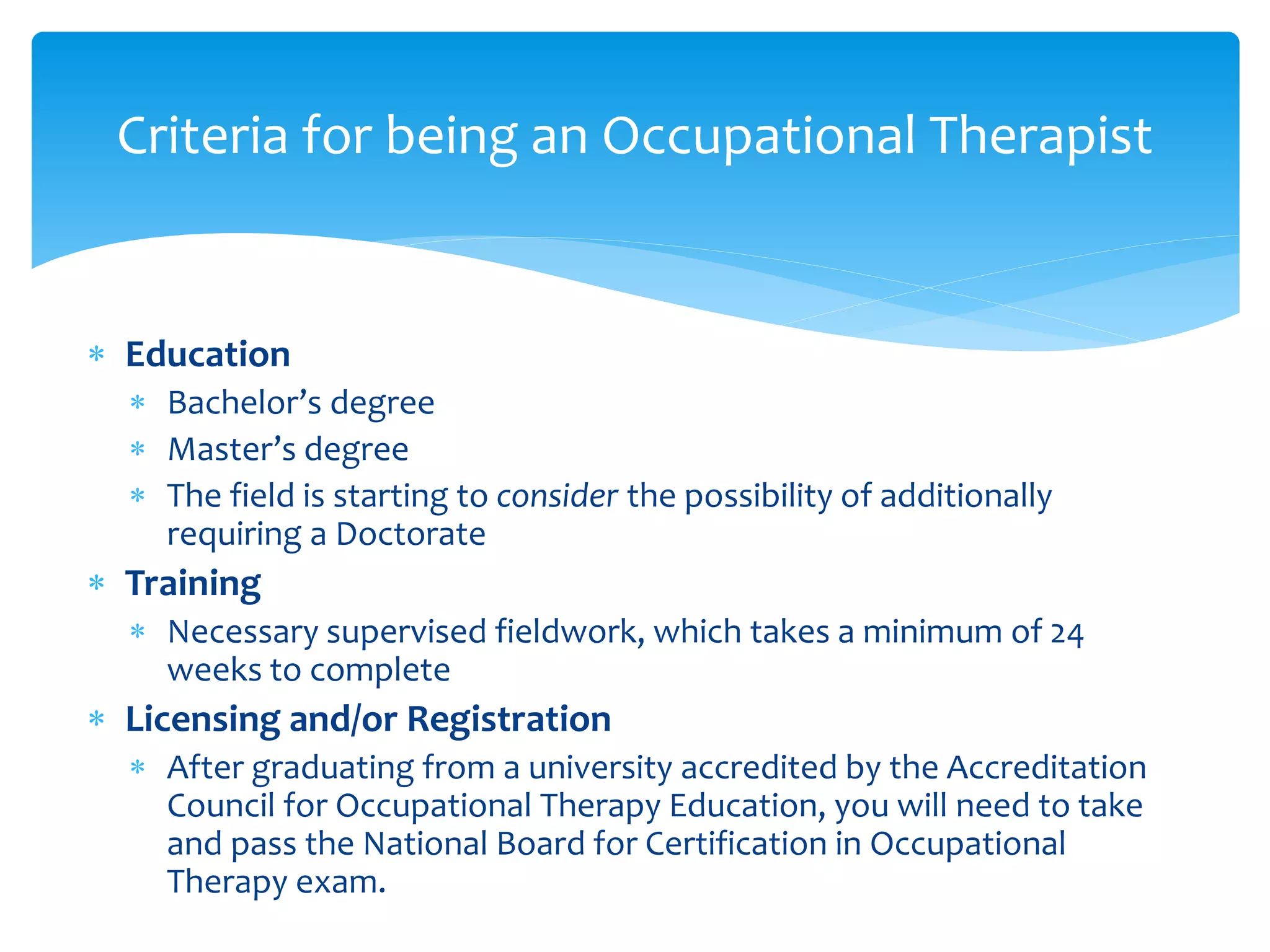Occupational Therapy | PPTX
