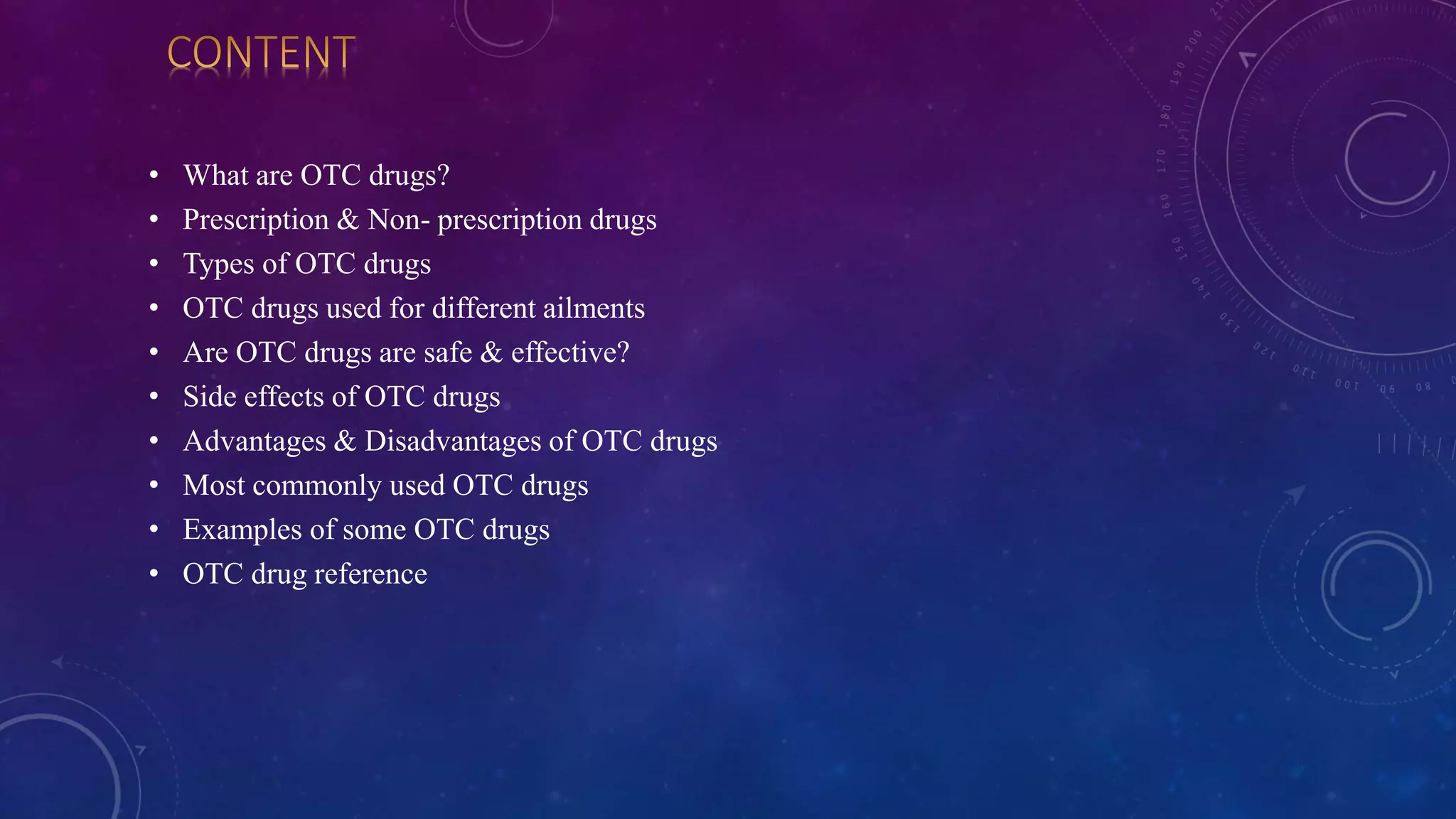 OTC DRUGS (OVER THE COUNTER) | PPTX