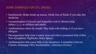 OTC DRUGS (OVER THE COUNTER) | PPTX