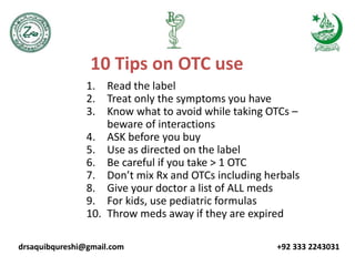Lecture on Over The Counter (OTC) Drugs. | PPT