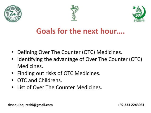 Lecture on Over The Counter (OTC) Drugs. | PPT