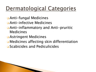 OTC DRUGS DERMATOLOGICAL | PPTX