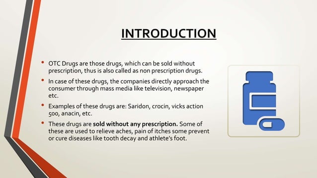 Over The Counter (OTC) Drugs | PPTX | Allergies | Diseases and Conditions