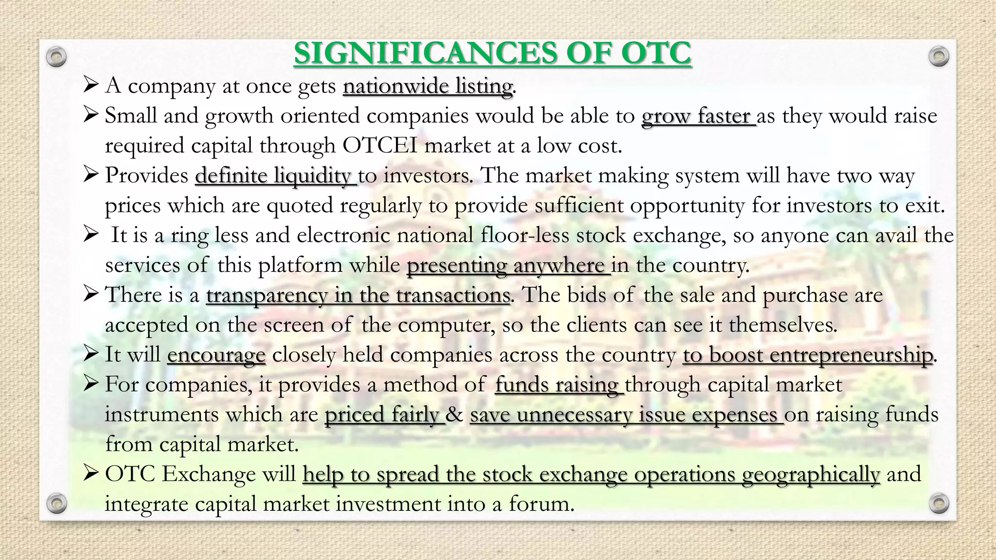 OTCEI ppt by parimal | PPT