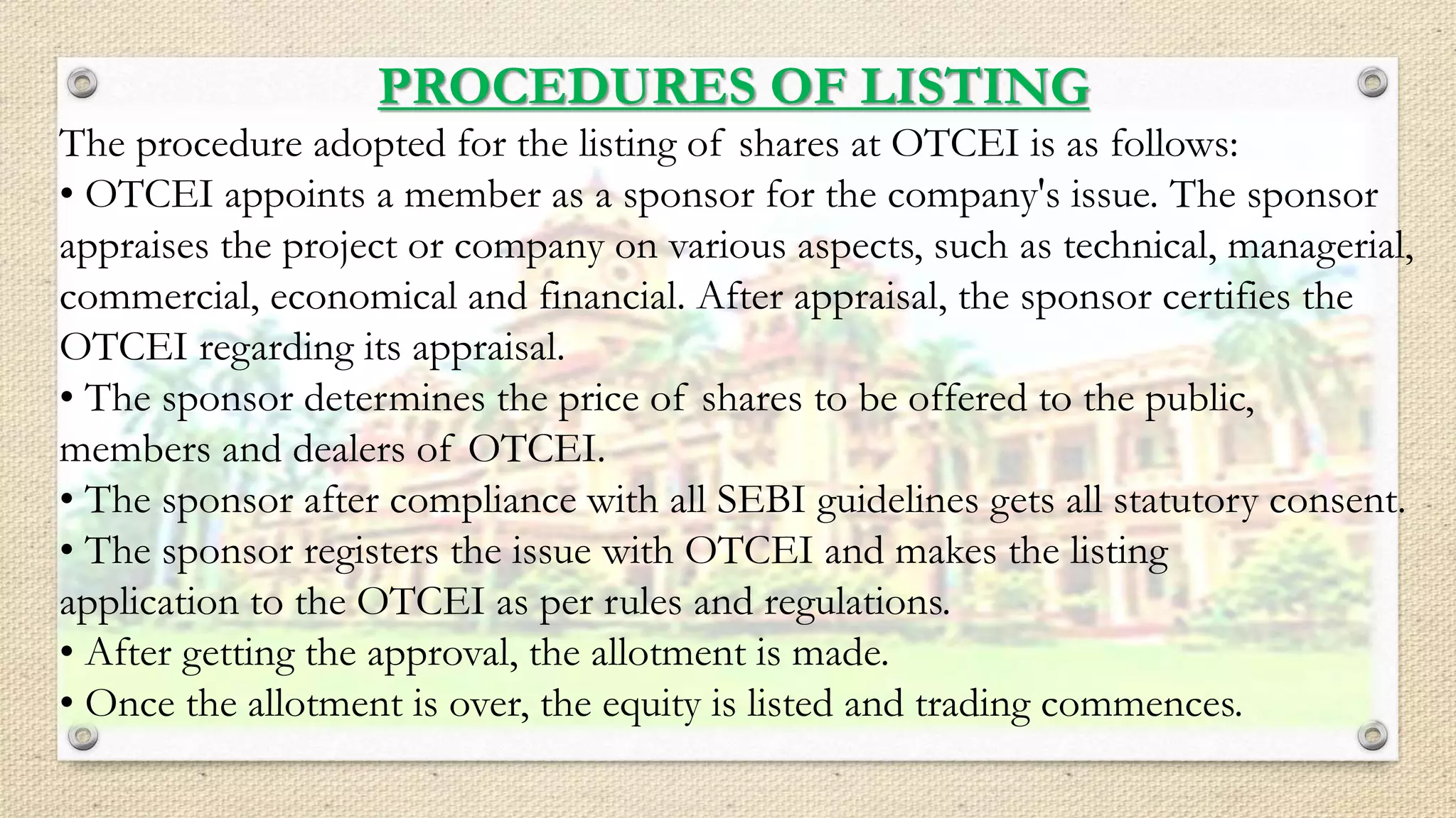 OTCEI ppt by parimal | PPT