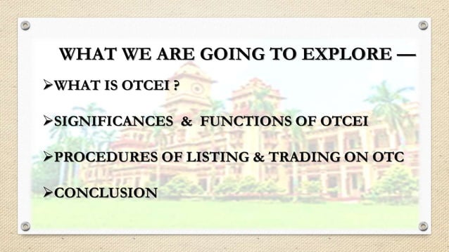 OTCEI ppt by parimal | PPT