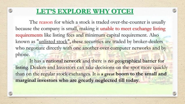 OTCEI ppt by parimal | PPT