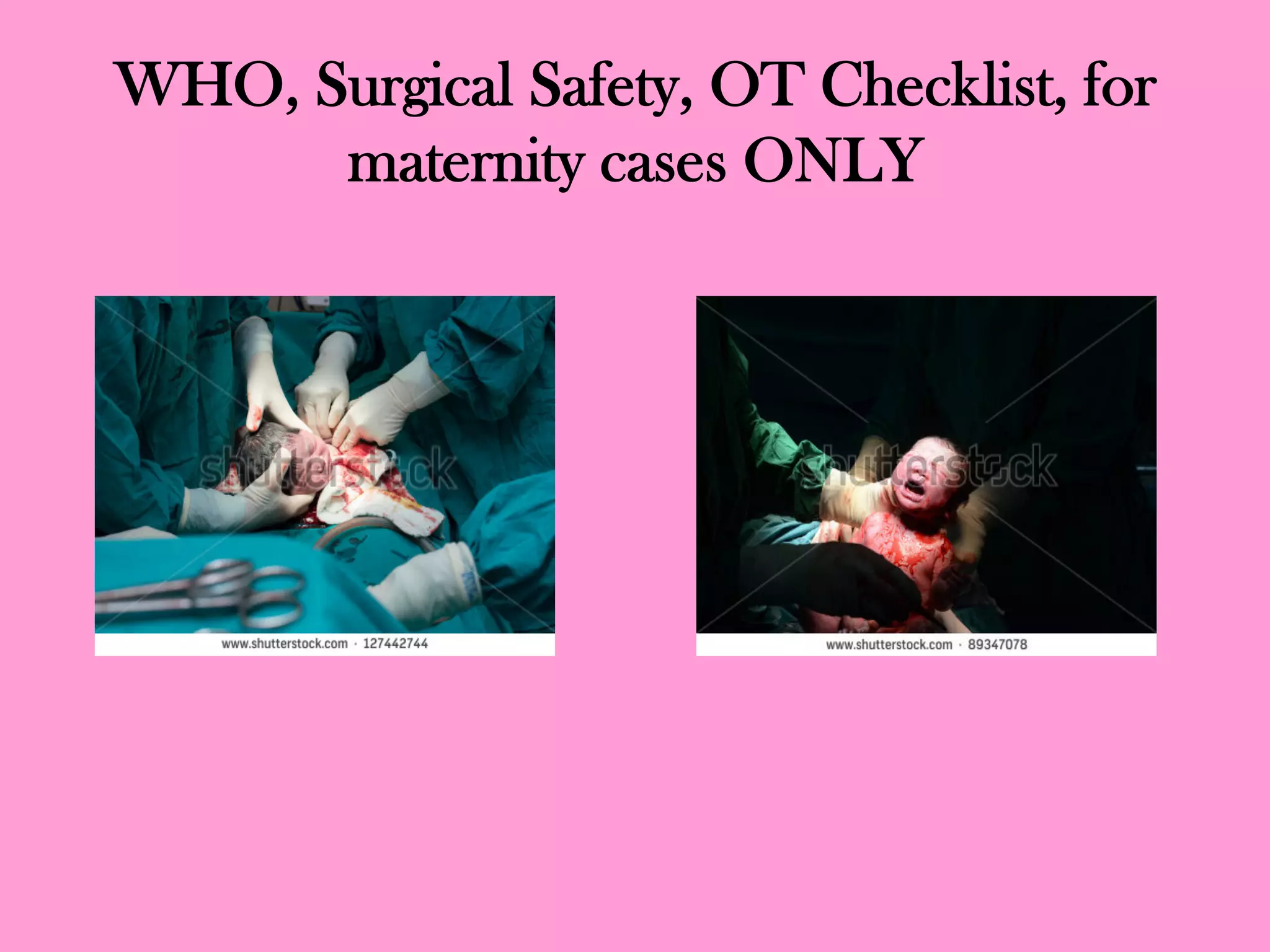 OT Check List | PDF