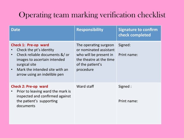 OT Check List | PDF | Lung and Respiratory Health | Diseases and Conditions