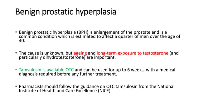 OTC Medications - Benign Prostatic Hyperplasia (BPH) | PDF | Sexual ...