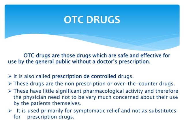 Rational use of Otc medications | PPTX | Substance Abuse | Diseases and ...